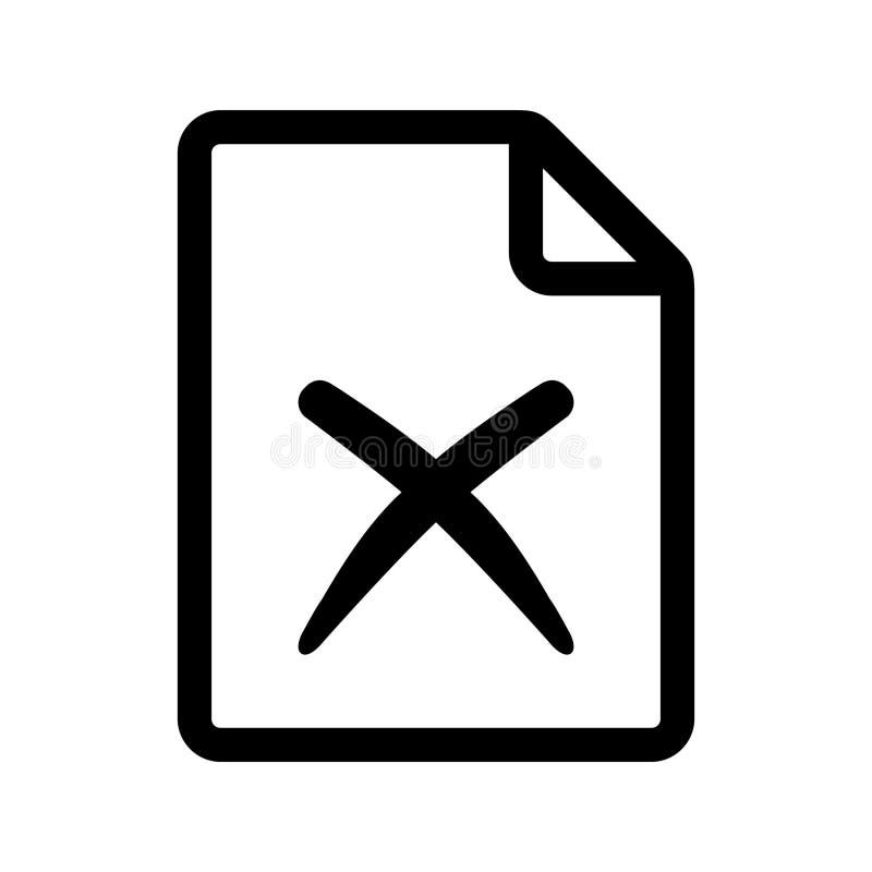 Document not approved stock vector. Illustration of icon - 304277822