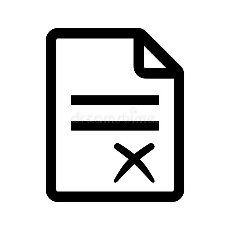 Document not approved stock vector. Illustration of list - 304277828