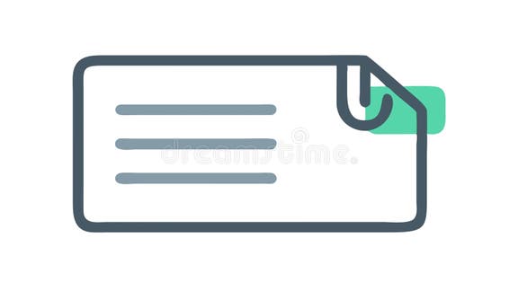 Document Note Icon with Dog Ear Folded Corner Page UI Vector Design ...