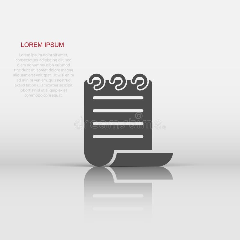 Pdf Document Note Icon in Flat Style. Paper Sheet Vector Illustration ...