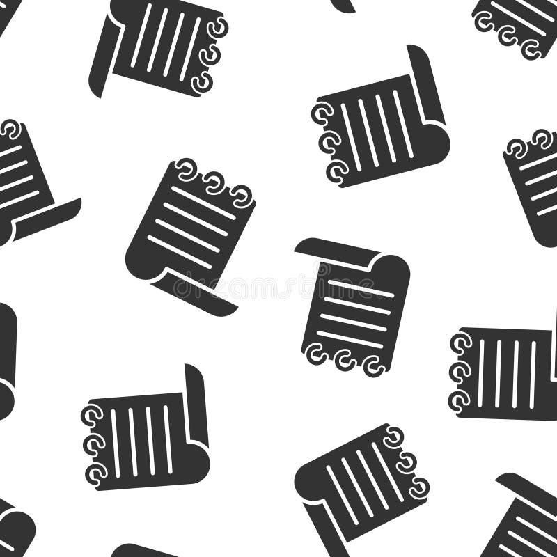 Notepad Seamless Pattern,outline Note Stock Illustration - Illustration ...