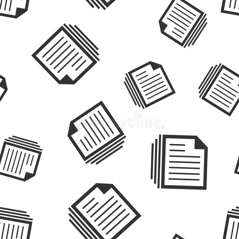 Document Note with Pen Icon in Flat Style. Paper Sheet Pencil Vector ...