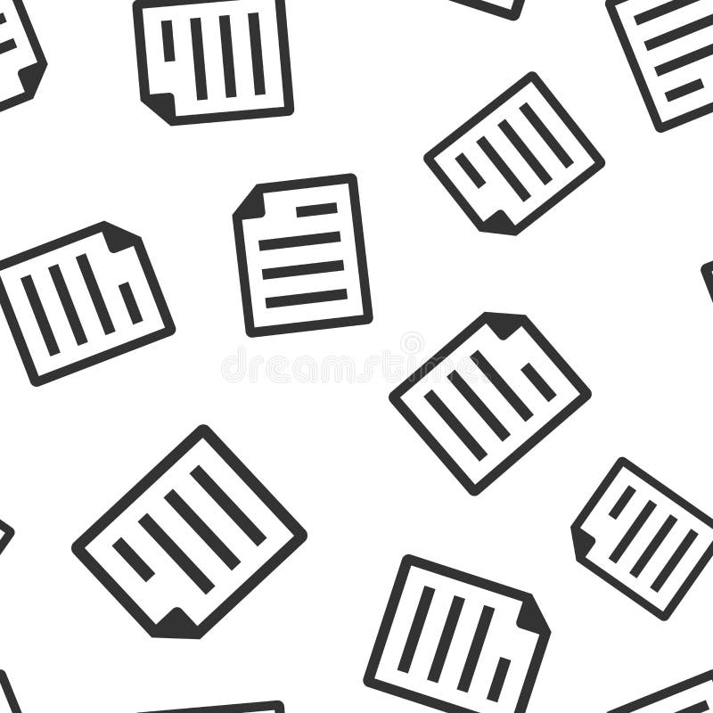 Document Note with Pen Icon in Flat Style. Paper Sheet Pencil Vector ...