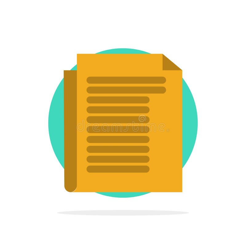 Document, Note, Report, Paper Abstract Circle Background Flat Color ...