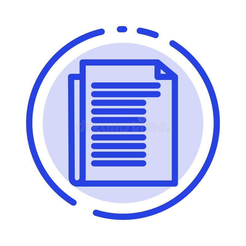 Document, Note, Report, Paper Blue OutLine Logo with Place for Tagline ...