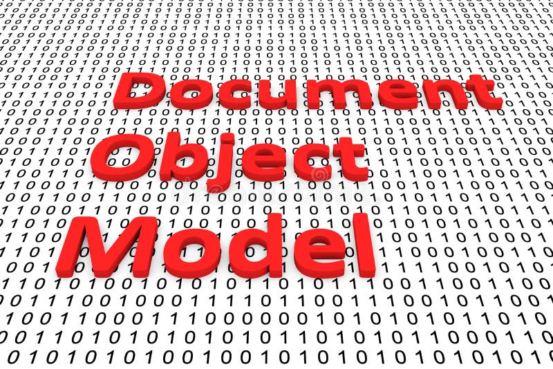 Document Object Model stock illustration. Illustration of binary - 89238206