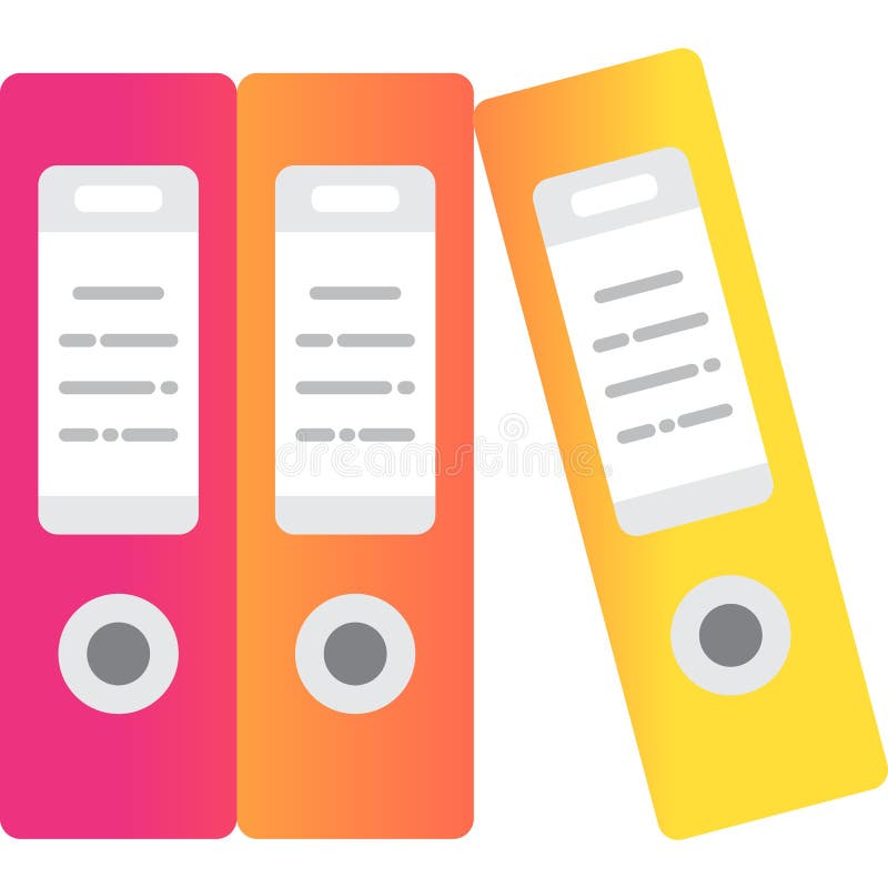 Document Office Document Folder Icon Flat Vector Stock Vector ...