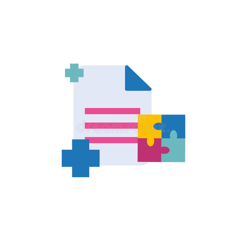 Document Office Management Flat Style Icon Sign Symbol Vector ...