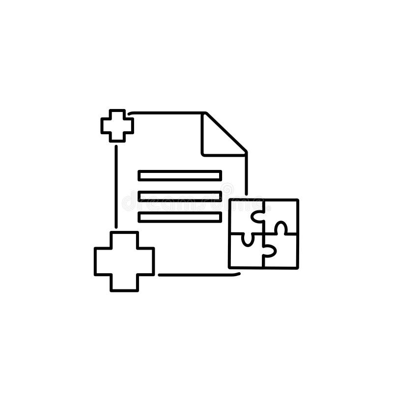 Document Office Management Stoke Outline Icon Sign Symbol Vector ...