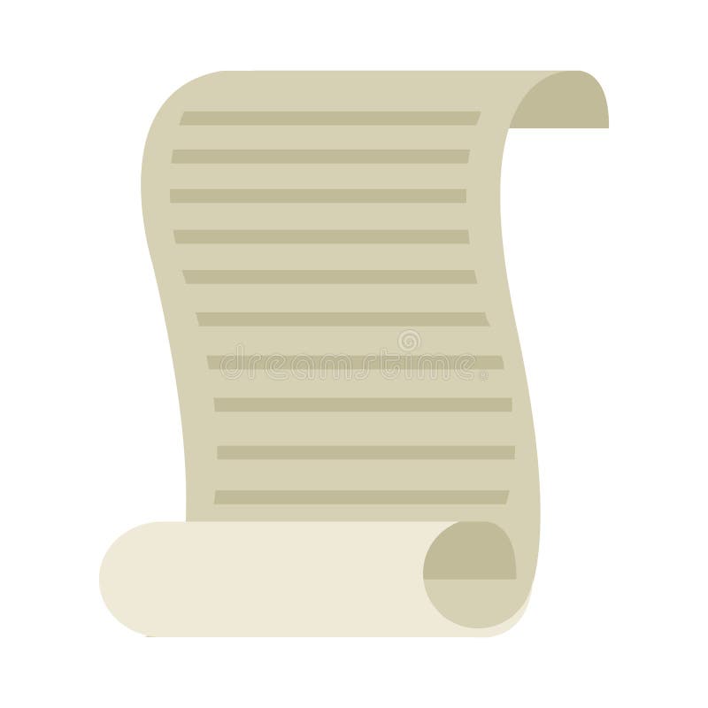 Document Old Paper Isolated Icon Stock Vector Illustration Of Scroll