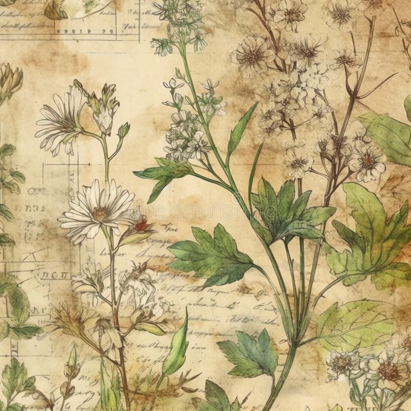 Document Old Paper, Vintage Digital Paper Stock Illustration ...