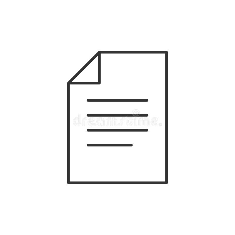 Document outline icon stock vector. Illustration of document - 140487790