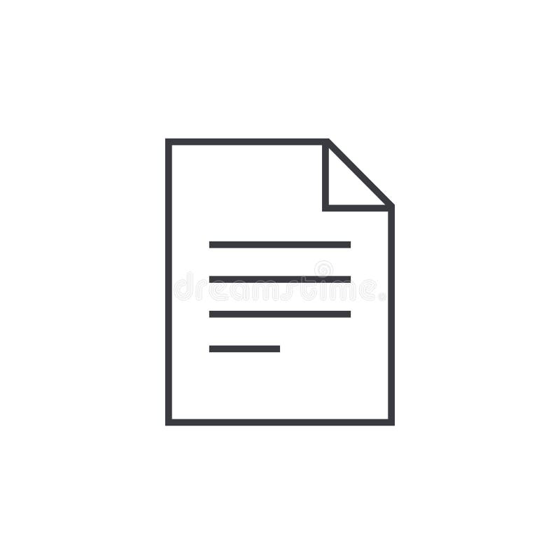 Document Outline Icon, Modern Minimal Flat Design Style. Text File ...