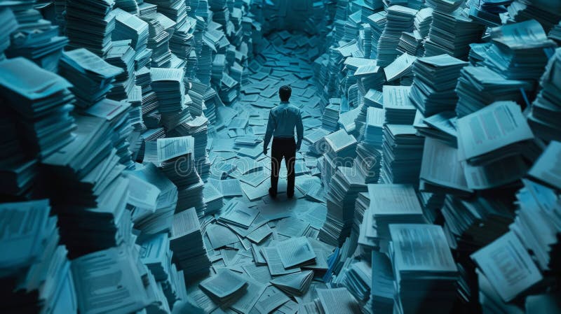 Document Overload, the Image Represents the Challenges and Complexity ...