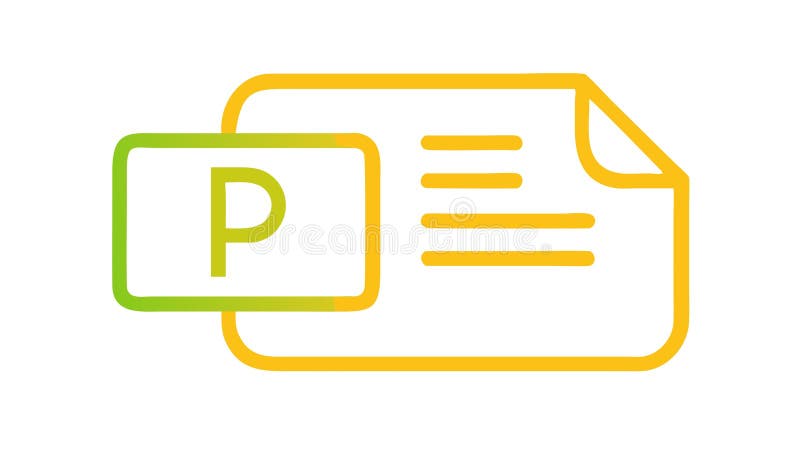 Document P Outline Icon, File Type Vector Graphic Art, Vector Design ...