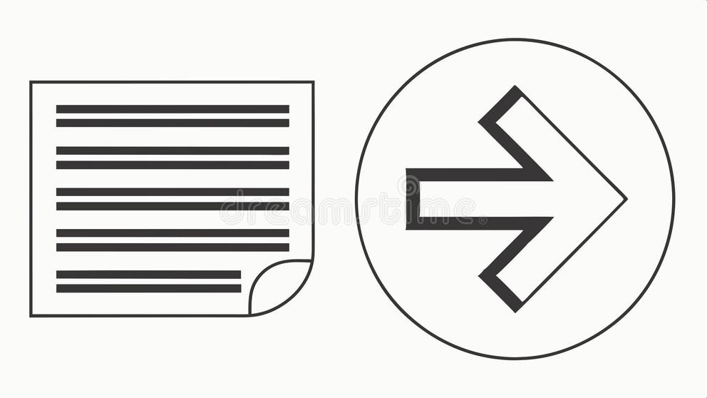 Document Page with Arrow, File Transfer, Data Sharing, Document Management, Workflow Vector ...