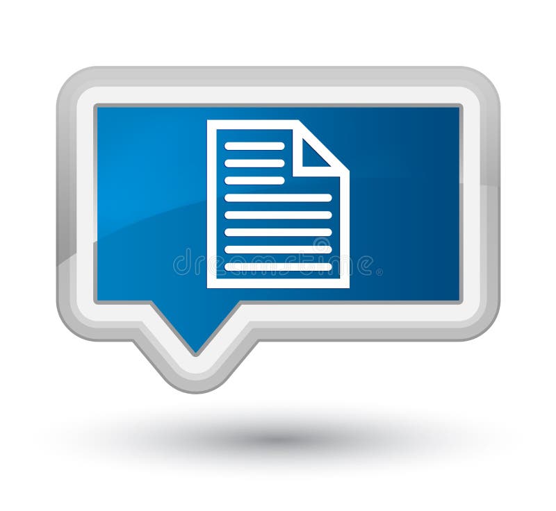 Document Page Icon Prime Blue Banner Button Stock Illustration ...