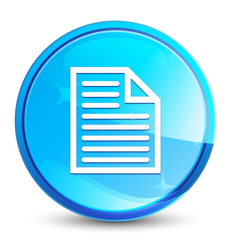 Document Page Icon Splash Natural Blue Round Button Stock Vector ...
