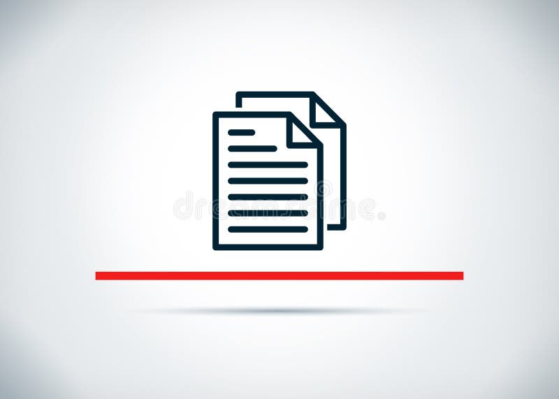 Document Pages Icon Abstract Flat Background Design Illustration Stock ...