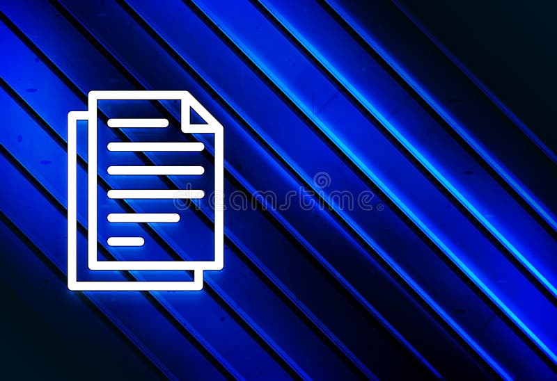 Document Pages Icon Abstract Blue Background Illustration Design Stock ...