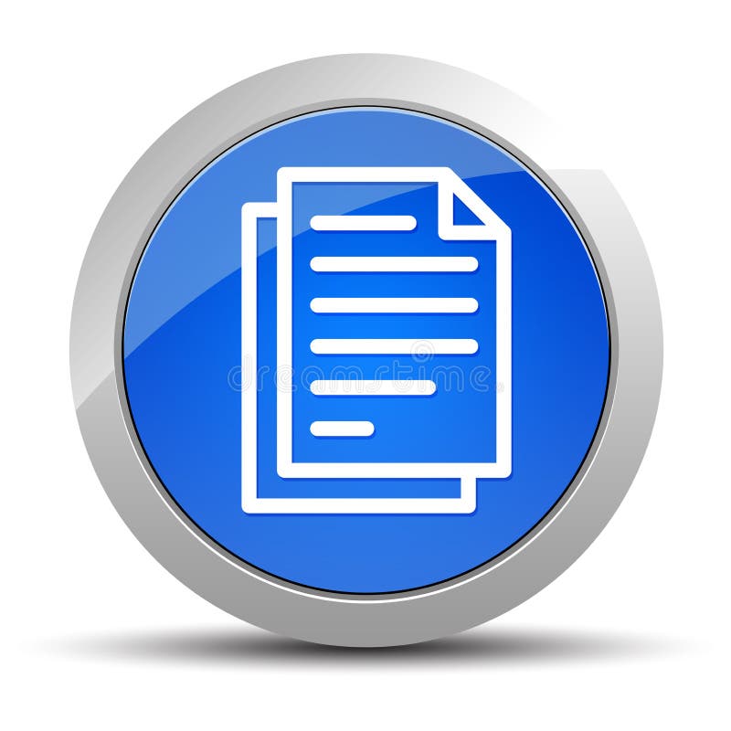 Document Pages Icon Blue Round Button Illustration Stock Illustration ...