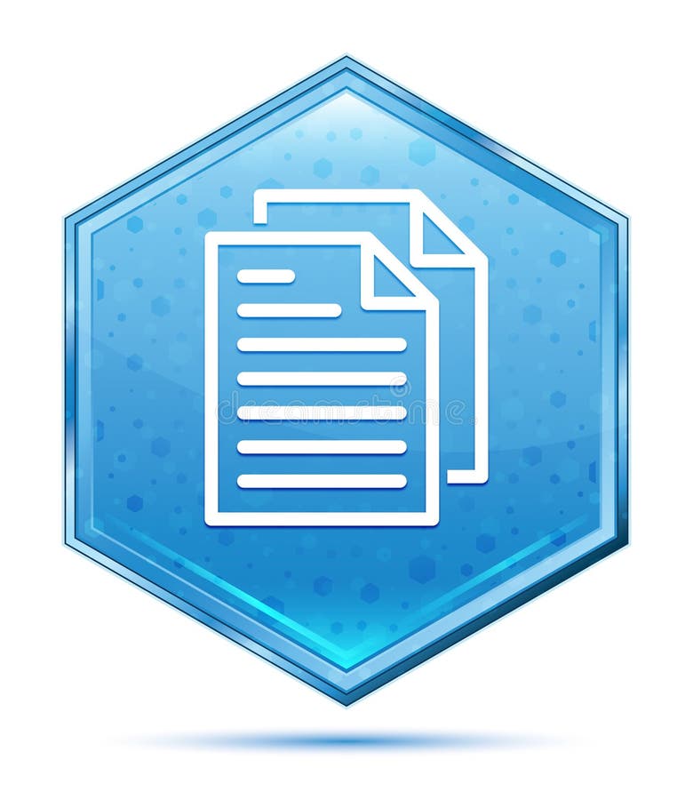 Document Pages Icon Eyeball Blue Round Button Stock Illustration ...