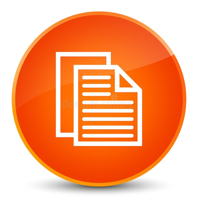 Document Pages Icon Elegant Orange Round Button Stock Illustration ... Document Pages Icon Elegant Orange Round Button Stock Illustration ...