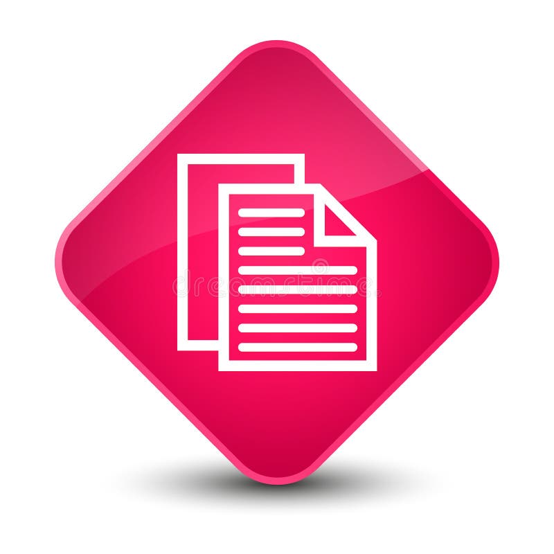 Document Pages Icon Elegant Pink Diamond Button Stock Illustration ...