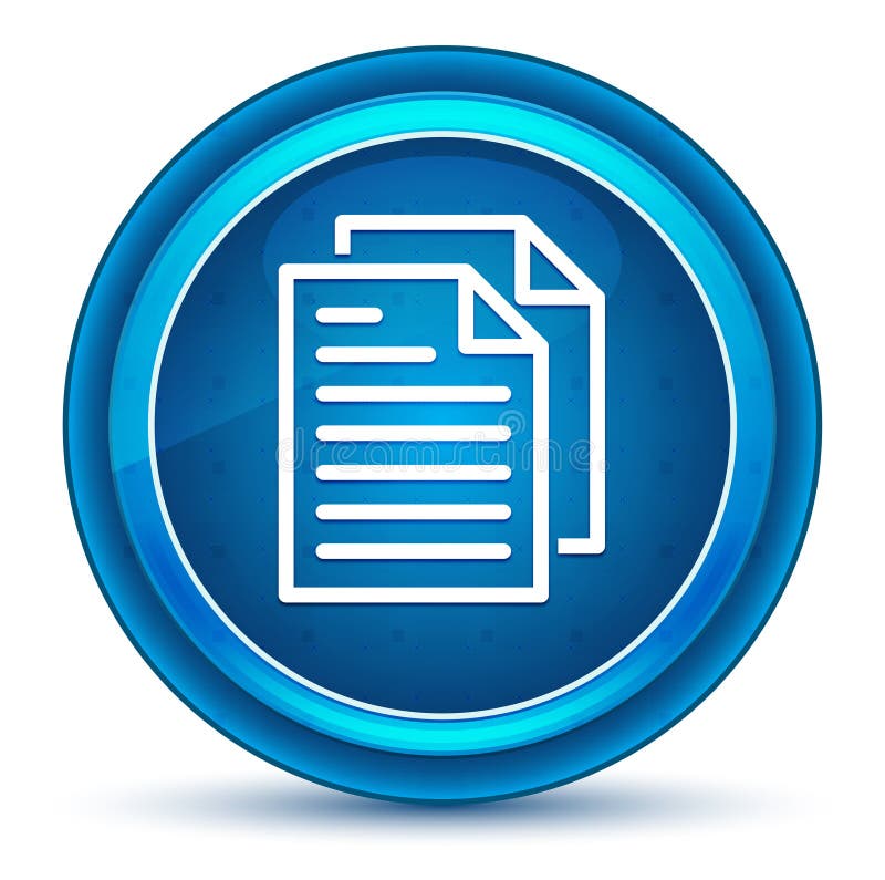 Document Pages Icon Eyeball Blue Round Button Stock Illustration ...