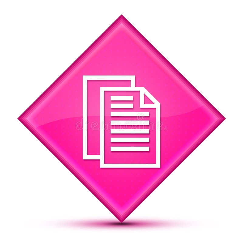 Document Pages Icon Isolated on Special Blue Diamond Button ...