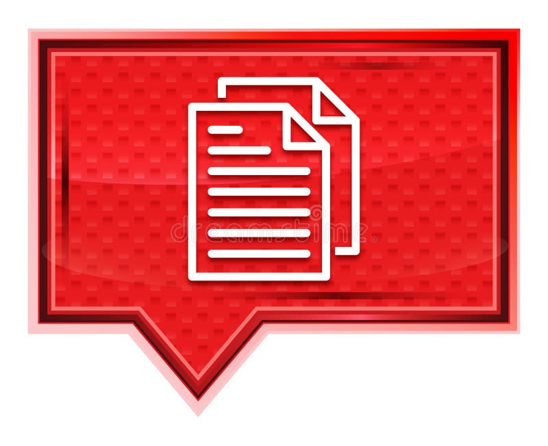 Document Pages Icon Misty Rose Pink Banner Button Stock Illustration ...