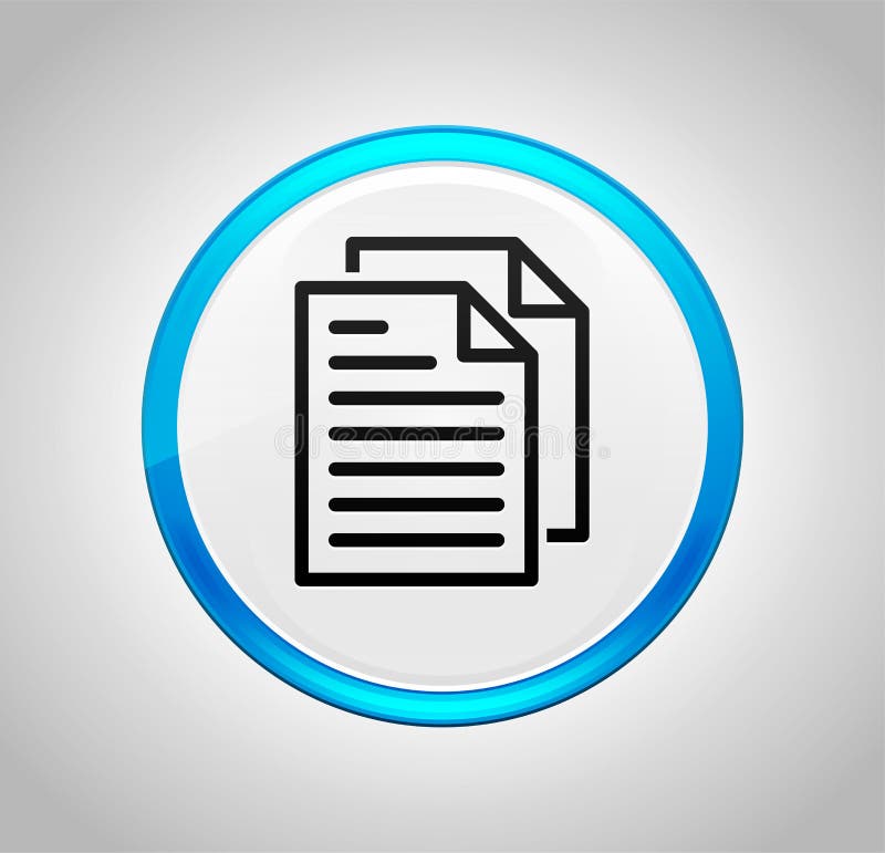 Document Pages Icon Round Blue Push Button Stock Illustration ...