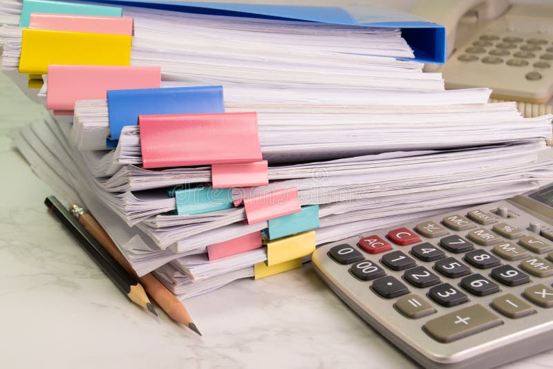 Document Paper of Business Report Paper File on the Table with Pencil ...