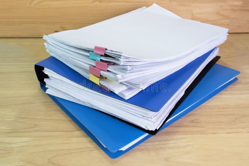 Document Paper of Business Report Paper File on the Table in a Work ...