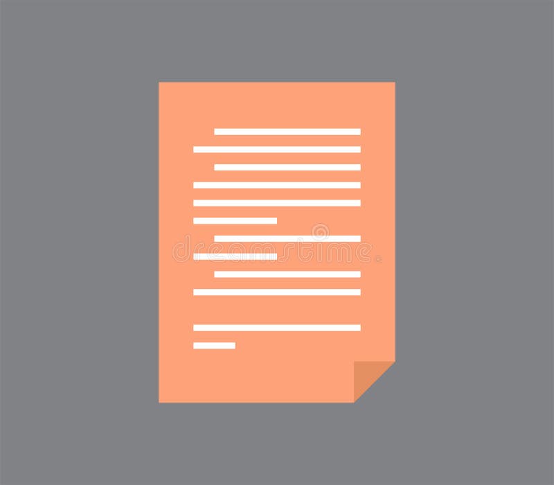 Document and Paper Flat Vector. Stock Vector - Illustration of isolated ...