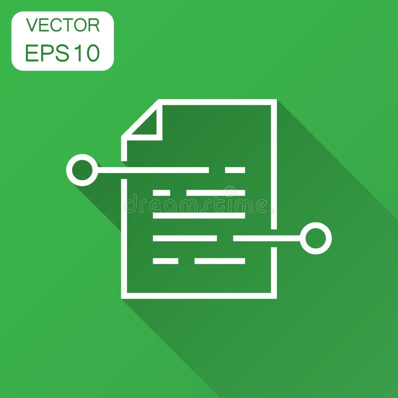 Document Paper Icon in Flat Style. Terms Sheet Illustration with Stock ...