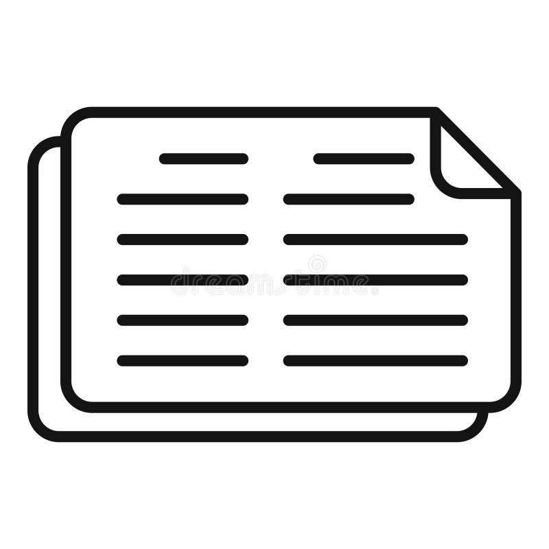 Document Paper Invoice Icon Outline Vector. Billing Screen Stock Vector ...