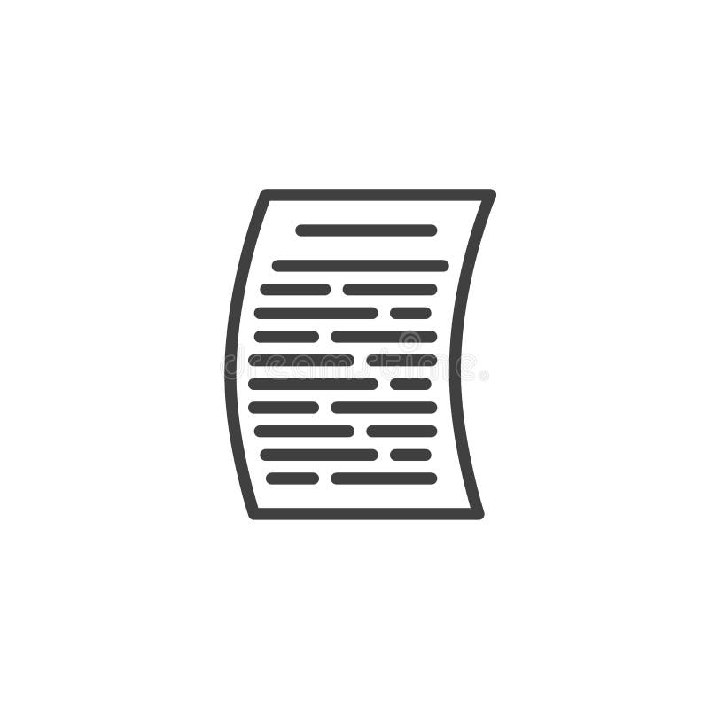 Document paper line icon stock vector. Illustration of logo - 159216814