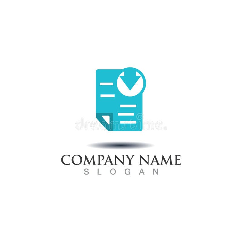 Document Paper Logo Company Icon Template Design Creative Vector Stock ...