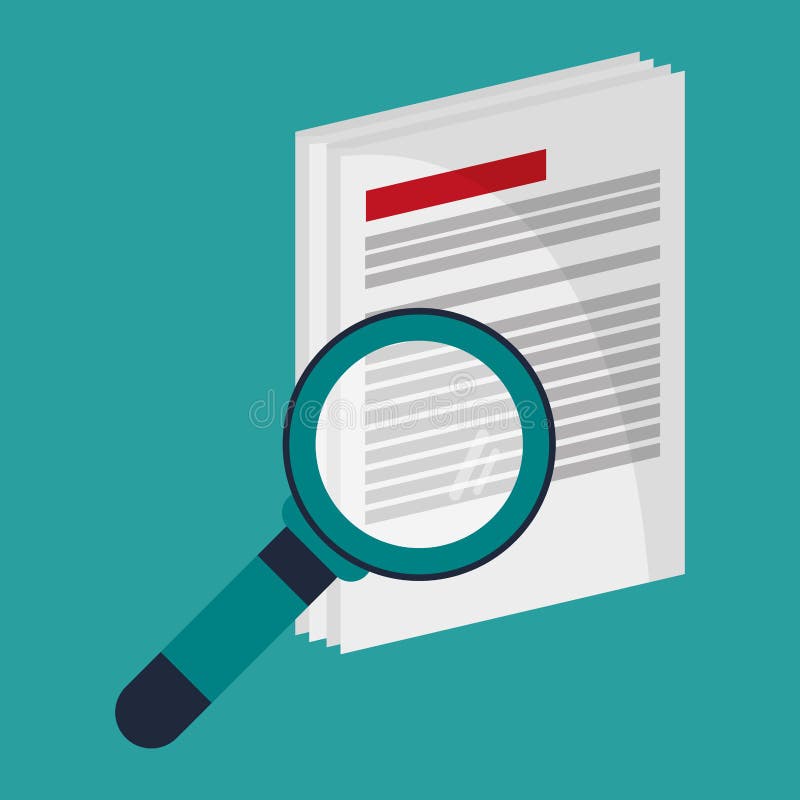 Document Paper Search Analytics Stock Vector - Illustration of audit ...