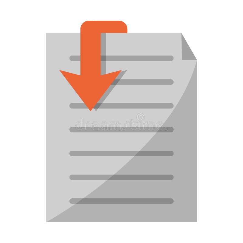 Document Paper Symbol Isolated Stock Vector - Illustration of financial ...