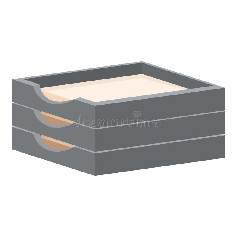 Document Paper Tray Icon Cartoon Vector. Stand Desktop Stock Vector ...