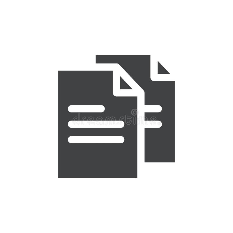 Document Papers Icon Simple Vector Symbol Stock Vector - Illustration ...