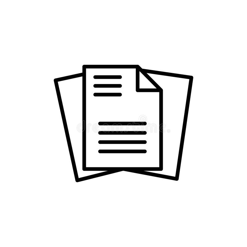 Document papers pile icon stock vector. Illustration of page - 330179019