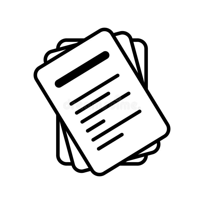 Document Papers Pile Icon. Document Sign. Vector Isolated on Background ... Document Papers Pile Icon. Document Sign. Vector Isolated on Background ...