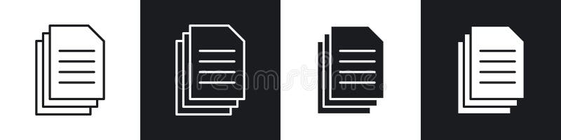 Document papers pile icon stock illustration. Illustration of paperwork ...