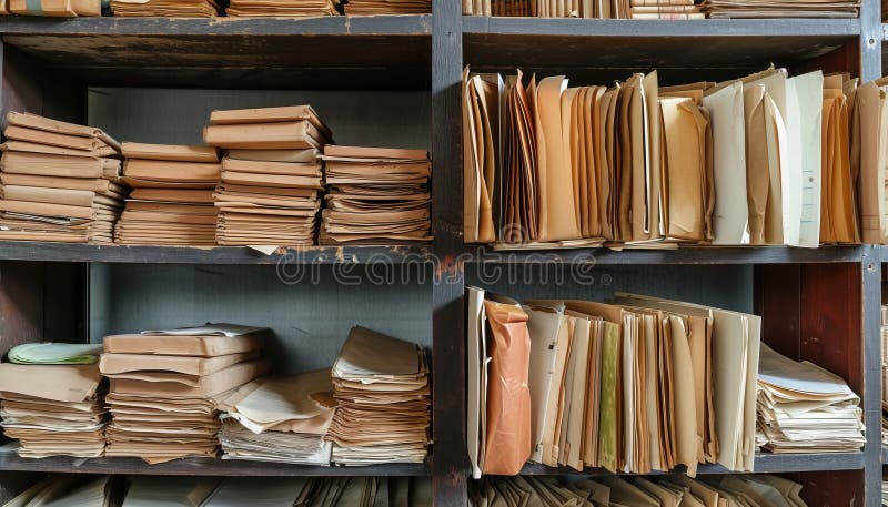 Document and Paperwork File Store. Stock Illustration - Illustration of ...