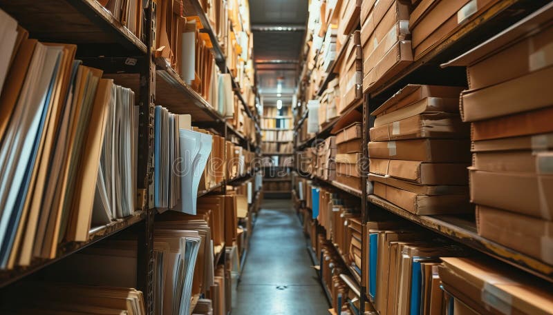 Document and Paperwork File Store. Stock Illustration - Illustration of ...