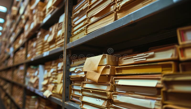 Document and Paperwork File Store. Stock Illustration - Illustration of ...