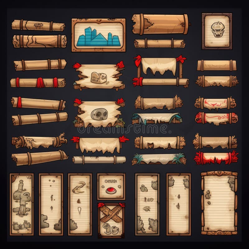 Document Papyrus Scroll Game Ai Generated Stock Photo - Image of ...